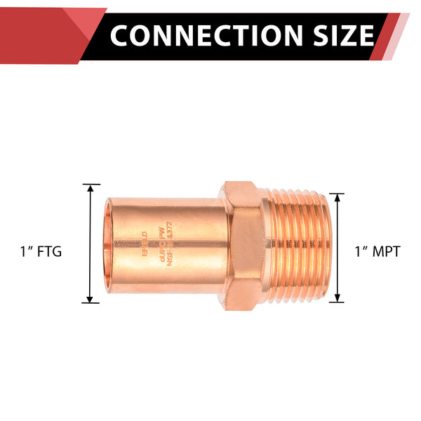 EFIELD 1" FTG Press Copper x Male Threaded Street Adapter (Lead Free) – Plumbingsell