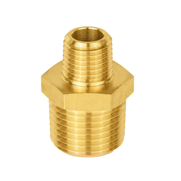 1/2" X 1/4" Male NPT Brass Hex Connector – Plumbingsell