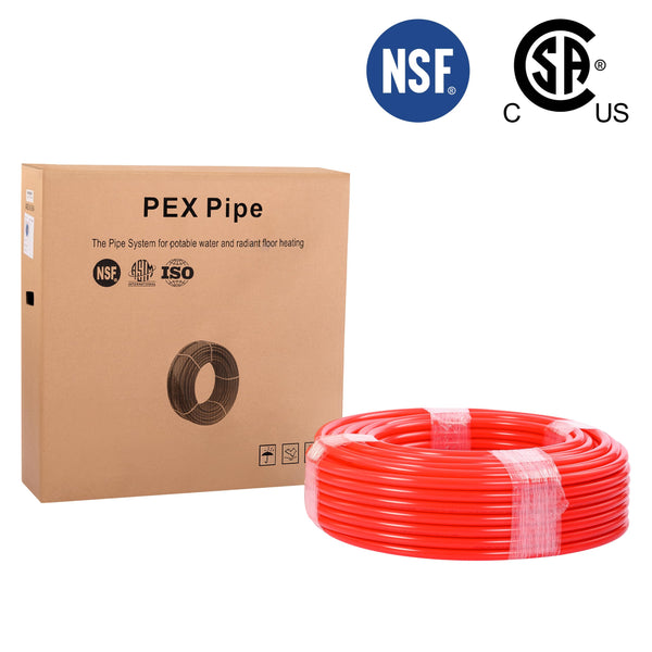 EFIELD 1/2" PEX-B Pipe 1000ft Length Roll, Red Color with Oxygen ...