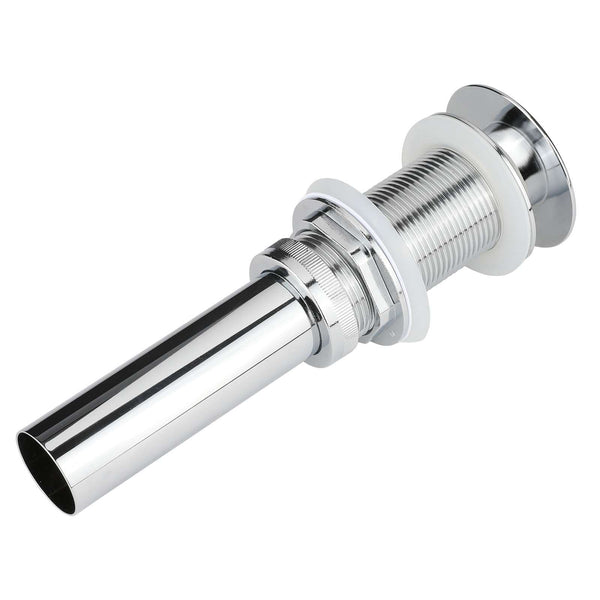 Bathroom Sink Overflow Pop Up Drain Assembly w/ Lift Rod, Chrome Plate ...