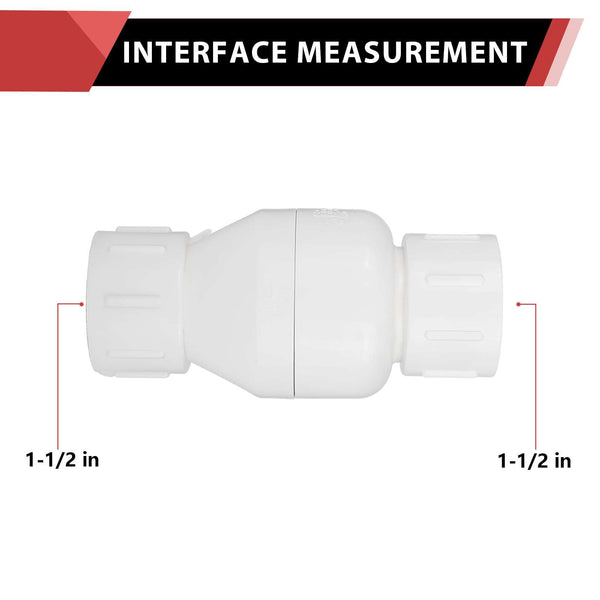 ERA 1-1/2" PVC In-Line Check Valve – Plumbingsell