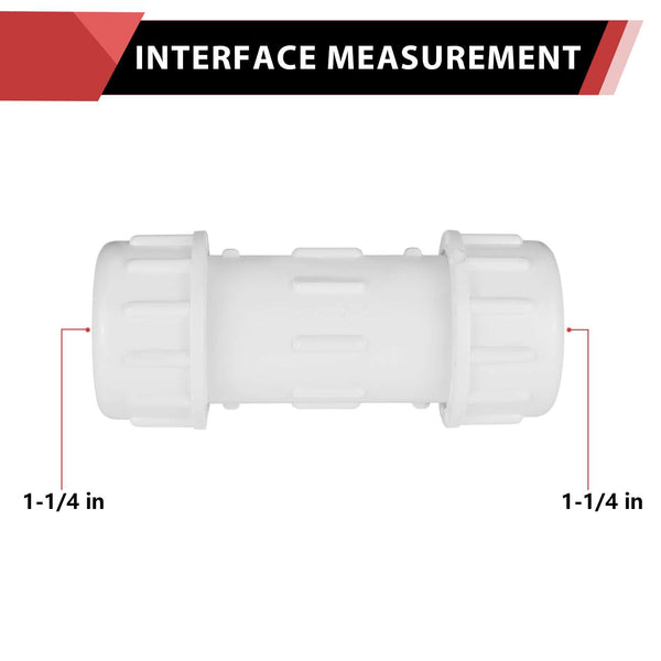 ERA 1-1/4" PVC Compression Coupling – Plumbingsell