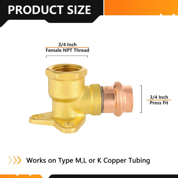 EFIELD 30 Pcs 3/4" Press Copper Drop Ear Elbow (Lead Free) – Plumbingsell