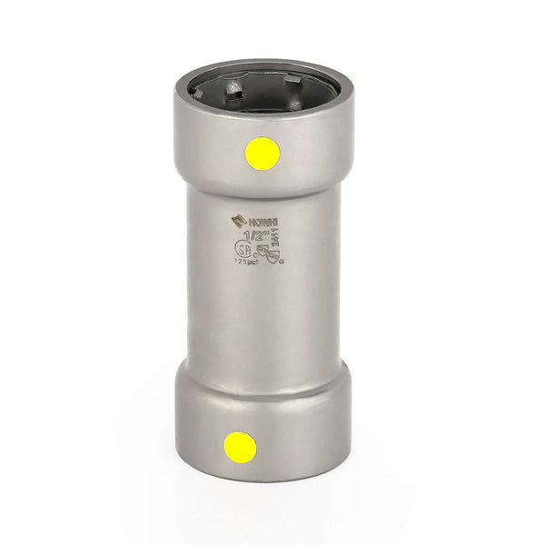 1/2" Carbon Press Coupling, No Stop – Plumbingsell