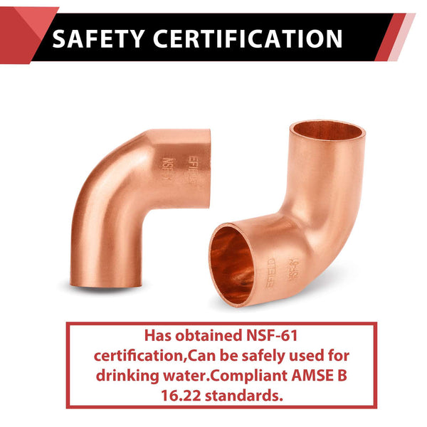 EFIELD 1" FTG x Copper 90° Street Elbow – Plumbingsell
