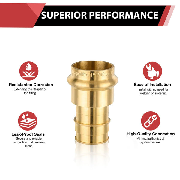 3/4" Copper Press x 1" PEX Expansion Brass Adapter (Lead Free ...