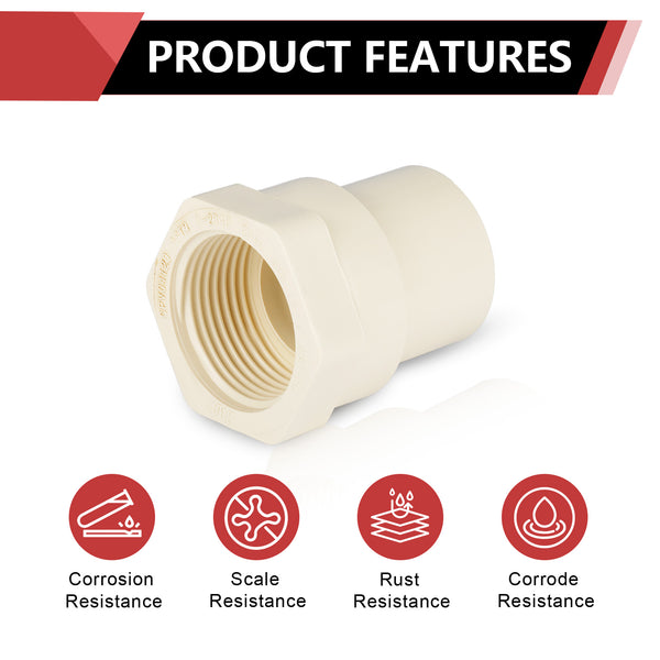 2" CTS CPVC Female Adapter w/ Gasket (Socket x FIP) – Plumbingsell