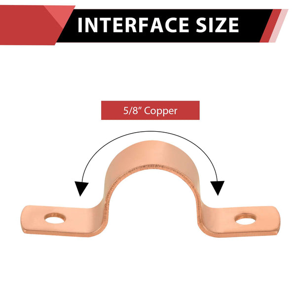 EFIELD 30-Pack 5/8" Copper Pipe Straps, Two Hole – Plumbingsell