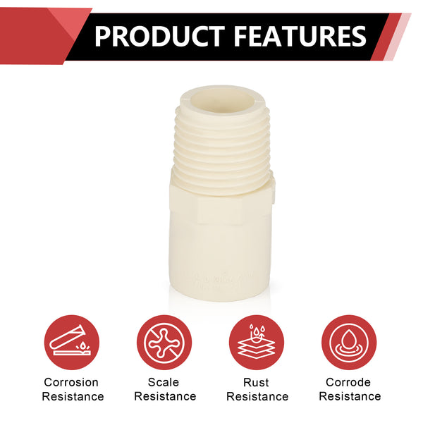 ERA 1/2" CTS CPVC Male Adapter (MIPT x Socket) – Plumbingsell
