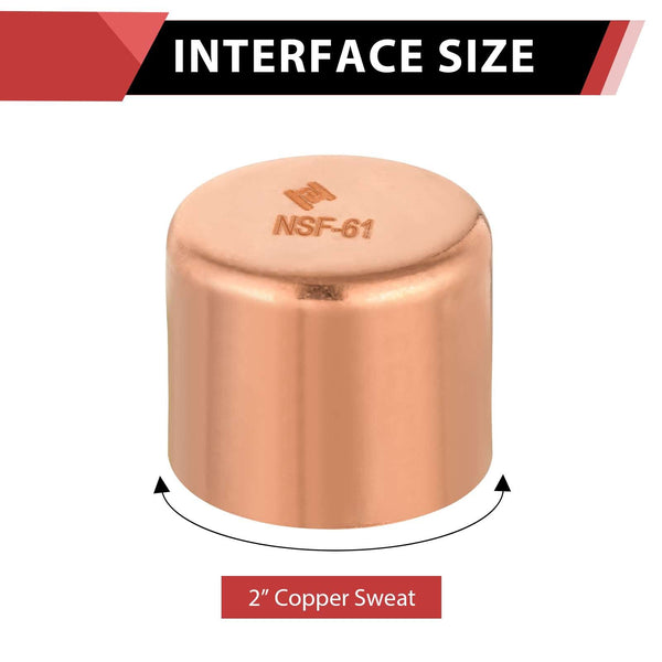 EFIELD 30 Pcs 2" Solder Copper Pipe End Cap (Plug) at Wholesale Price ...