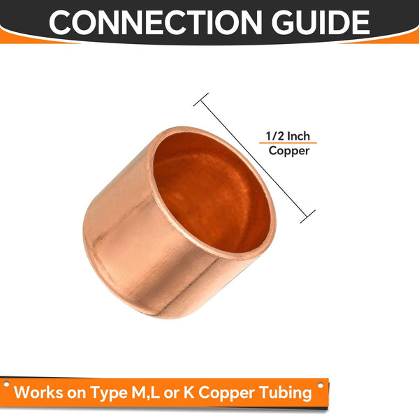 EFIELD 1/2" Solder Copper Pipe End Cap (Plug) – Plumbingsell
