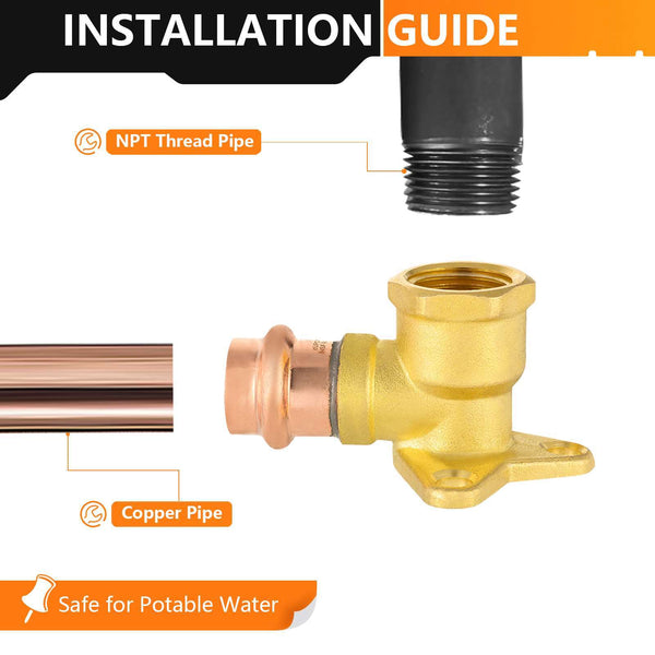 EFIELD 3/4" Press Copper Drop Ear Elbow (Lead Free) – Plumbingsell
