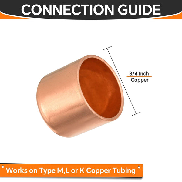 EFIELD 30 Pcs 3/4" Solder Copper Pipe End Cap (Plug) at Wholesale Price ...