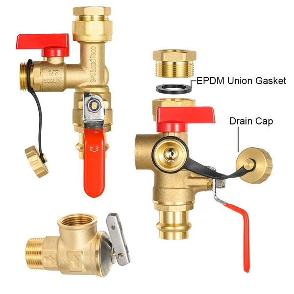 3/4" Isolation Valve Kit (Copper Press Inlet) – Plumbingsell