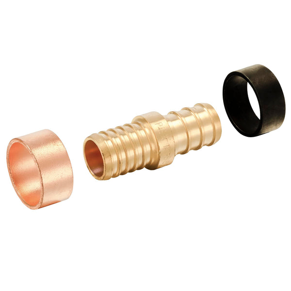 PEX-B Crimp 3/4-Inch Pex x 3/4-Inch PB Transition Brass Pex Coupling ...