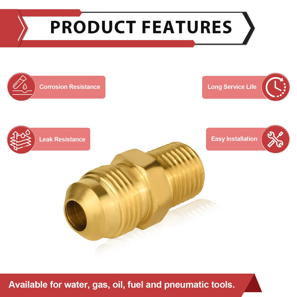 3/8" Flare x 1/4" MNPT Brass Adapter – Plumbingsell