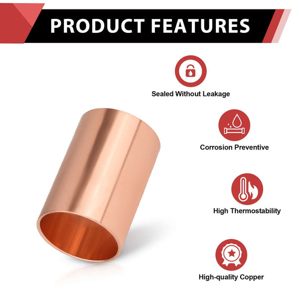 Copper Coupling, No Stop - Pick Size to Add – Plumbingsell