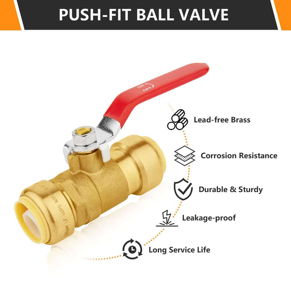 Push Fit Ball Valve (Lead Free) - Pick Size to Add – Plumbingsell