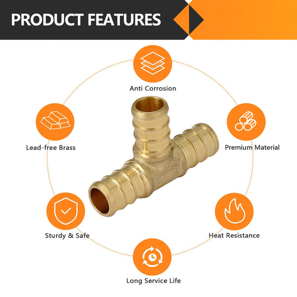 PEX-B Crimp 1/2" PEX x 1/2" PEX x 1/2" PEX Tee (Lead Free) – Plumbingsell