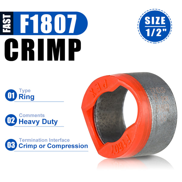 EFIELD PEX Copper Rings 1/2", w/End Stop, 100 Pro Pack – Plumbingsell