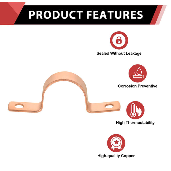 EFIELD 1-1/4" Copper Pipe Straps, Two Hole – Plumbingsell