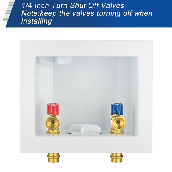 1/2" Copper Press Inlet, Washing Machine Outlet Box, Center Drain ...