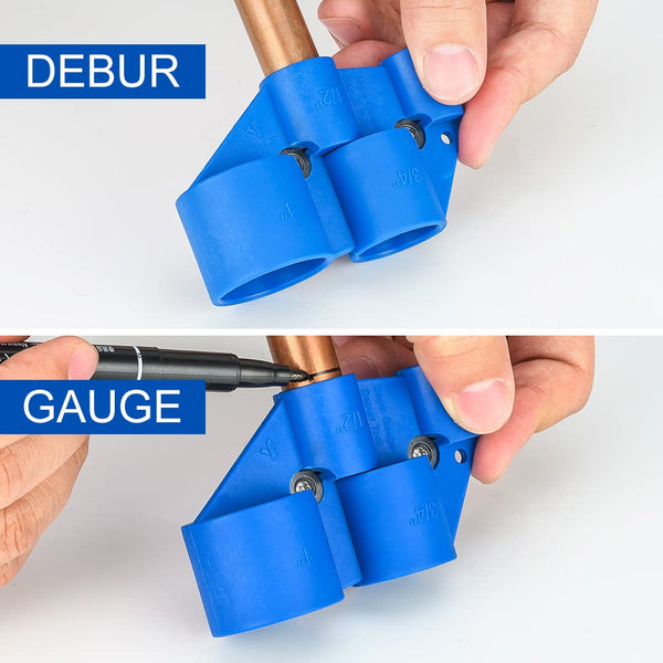 Full Size Deburring Pipe and Depth Gauge Tool for Copper, CPVC, Pex, P ...
