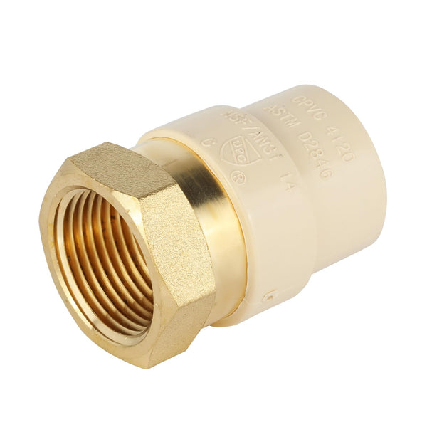 3/4" CPVC X Female Brass Adapter (Lead Free) – Plumbingsell