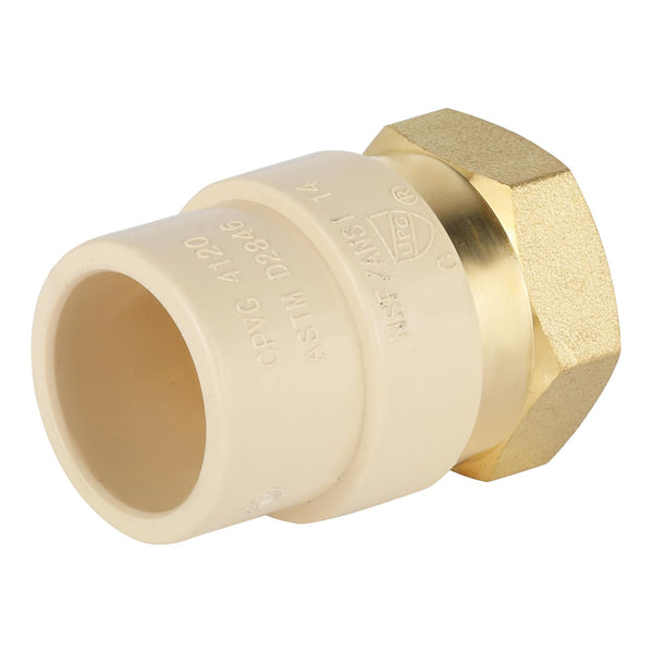 3/4" CPVC X Female Brass Adapter (Lead Free) – Plumbingsell