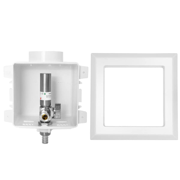 EFIELD 1/2" PEX Crimp (F1807) Inlet, Dishwasher Outlet Box, With Copper ...