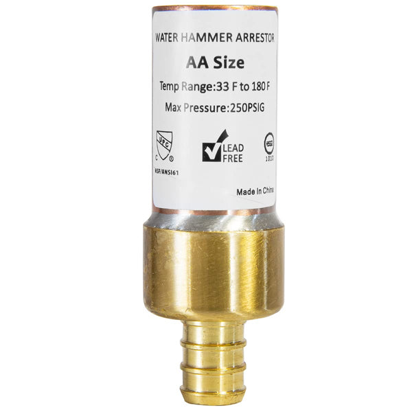 1/2" PEX Crimp Connection F1807, Water Hammer Arrestor, Copper - Pick ...