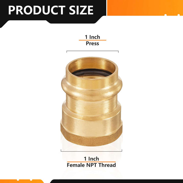 EFIELD 1" Press x 1" Female Brass Adapter (Lead Free) – Plumbingsell