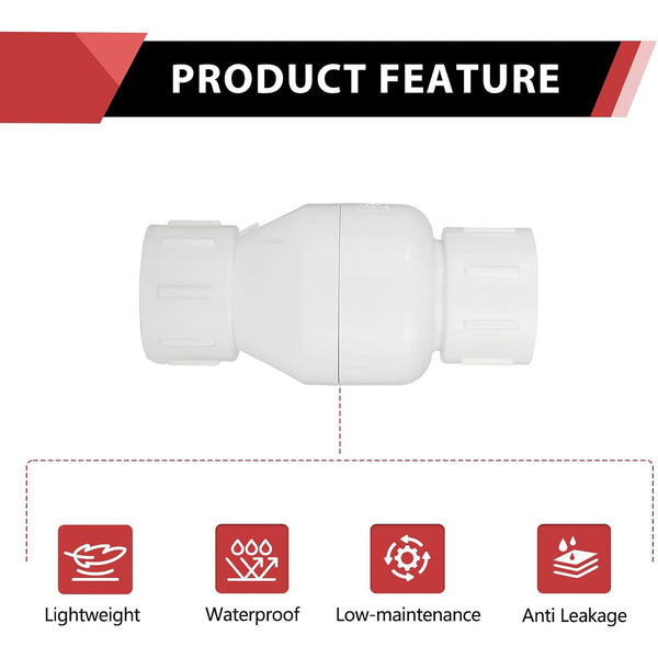 ERA 1/2" PVC In-Line Check Valve (Threaded) – Plumbingsell
