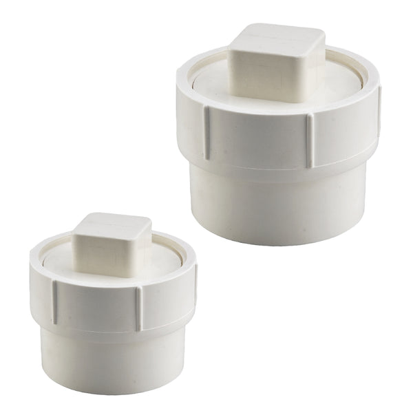 PVC DWV Cleanout Adapter w/C.O Plug (SPG x FPT) - Pick Size to Add ...