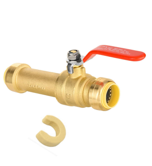 EFIELD 3/4" Push Fit Slip Ball Valves, RED (Lead Free) – Plumbingsell