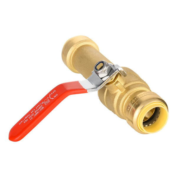 EFIELD 3/4" Push Fit Slip Ball Valves, RED (Lead Free) – Plumbingsell