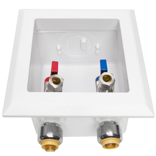 EFIELD 1/2" Push Fit Inlet, Faucet Outlet Box, with Installed 1/4 Turn ...