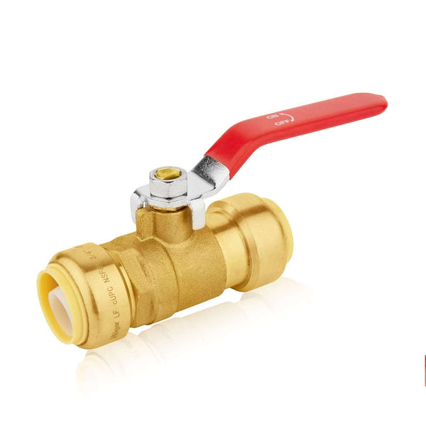 EFIELD 10 Pcs 3/4" Push Fit Ball Valve, Red (Lead Free) – Plumbingsell