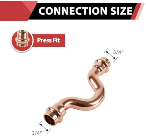 EFIELD 3/4" Press Copper Crossover Coupling – Plumbingsell